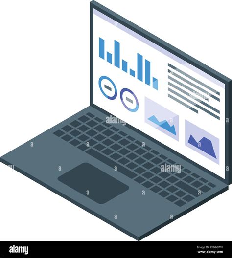 Laptop Displaying Financial Data Analysis With Charts And Diagrams