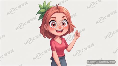 Ai创作图西梅 卡通女孩 昵图网