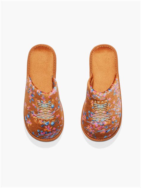 Luxe Velvet Slippers In Brown And Multi And Orange Savage X Fenty Germany