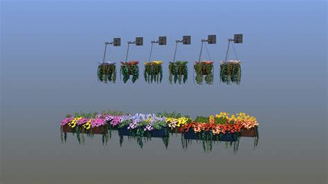 Artstation Flower Baskets And Boxes Game Assets