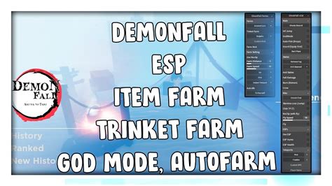 DemonFall Script 2022 Hack GUI Trinket Farm Godmode AutoFarm YouTube