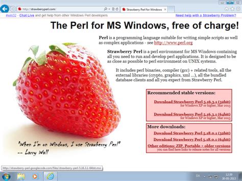 Installing Strawberry Perl On Windows 7 Slu — Livejournal
