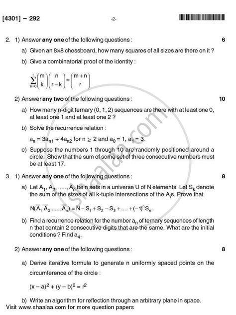Mathematics Special Paper 2 Combinatorics And Computational Geometry