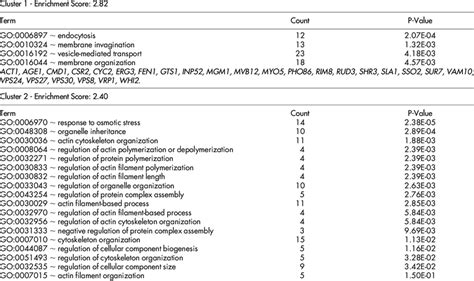 Functional Annotation Clustering Of Pmp3 Interacting Genes Download Table