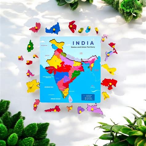 Indian Map Peg Puzzle Interactive Geographical Learning Winkslab