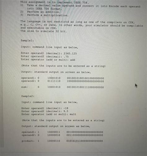 solved this assignment is to implement ieee 754 1 take a