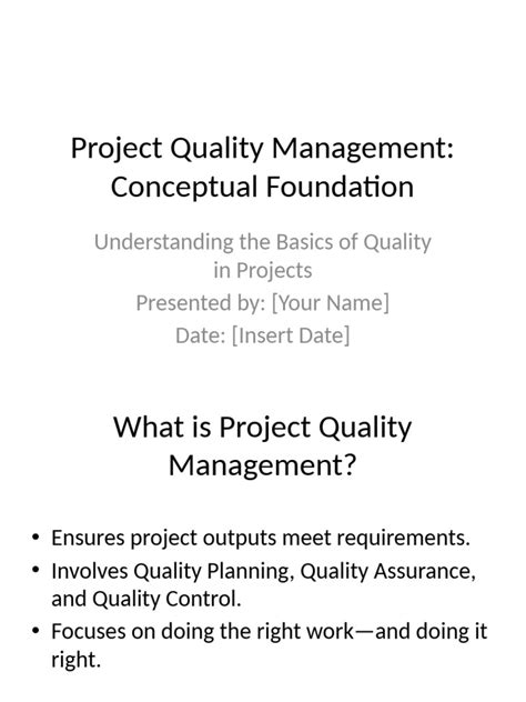 Project Quality Management Essentials Pdf