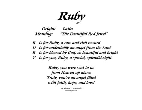 Meaning Of Ruby Lindseyboo