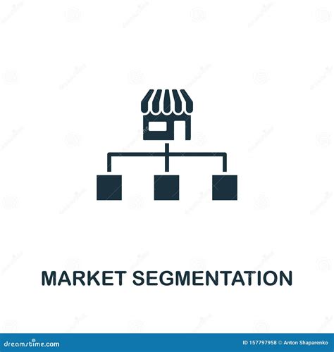 market segmentation icon creative element design from content icons collection stock