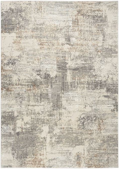 Nourison Eco Friendly Eco04 Beige Grey Area Rug 6 X 9 Rectangle