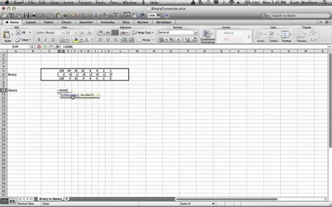 Binary Converter Spreadsheet Youtube