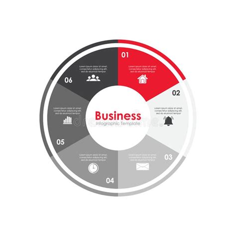Vector Circle Chart Infographic Template For Cycle Diagram Graph Web Design Stock Vector
