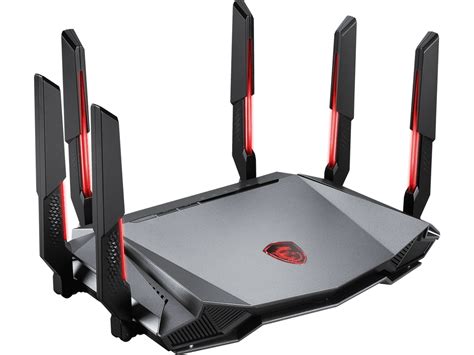 Msi Radix Axe6600 Gaming Router Wifi 6e Ai Qos Rgb 1 8ghz Quad Core Mu Mimo 8 Stream Long