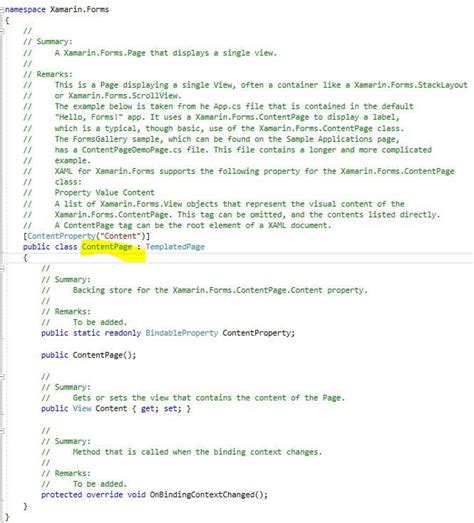 Xamarin Forms Pages