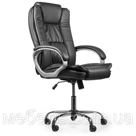 Купить Кожаное кресло Barsky Soft Leather Soft-01, черное кресло из ...