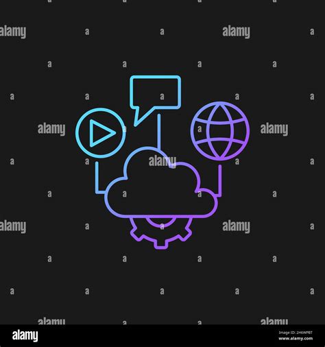 Cloud Computing Gradient Vector Icon For Dark Theme Stock Vector Image And Art Alamy