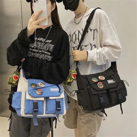 2022 일본 심플 메신저 백 파우치 나일론 방수 캔버스 핸드백 숄더 크로스바디 백 남성 사첼 Bolsas Aliexpress