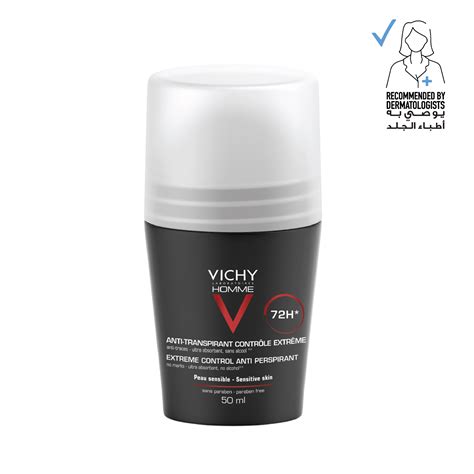 Vichy Men 72h Anti Perspirant Roll On Deodorant Sensitive Skin 50 Ml