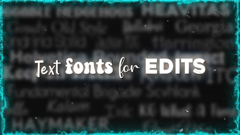 The Best Text Fonts For Edits Part 2 Youtube