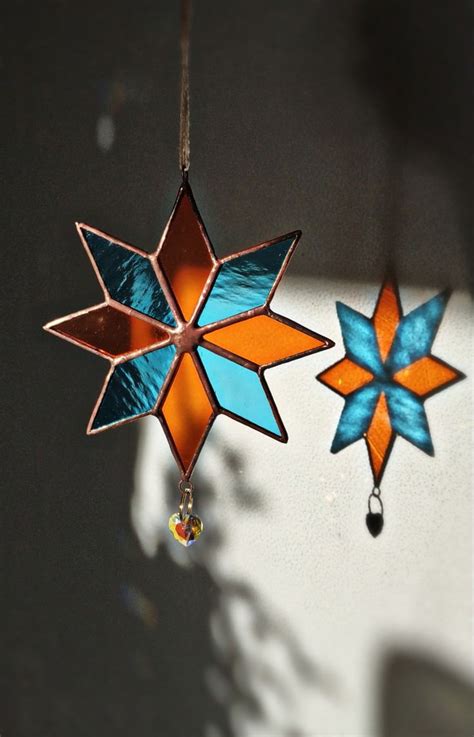 Stained Glass Star Поделки из крашеного стекла Шаблоны витражей Витражи своими руками