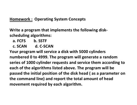 Solved Homework Operating System Concepts Write A Program Chegg