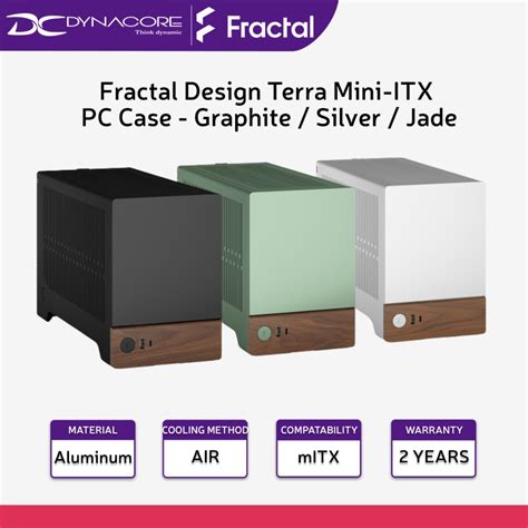 Fractal Design Terra Mini Itx Small Form Factor Pc Case Graphite Silver Jade Shopee