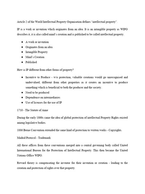Ipr Notes Pdf Intellectual Property Copyright