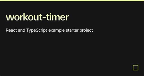 Workout Timer Codesandbox