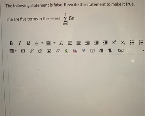 Solved The Following Statement Is False Rewrite The Chegg Com