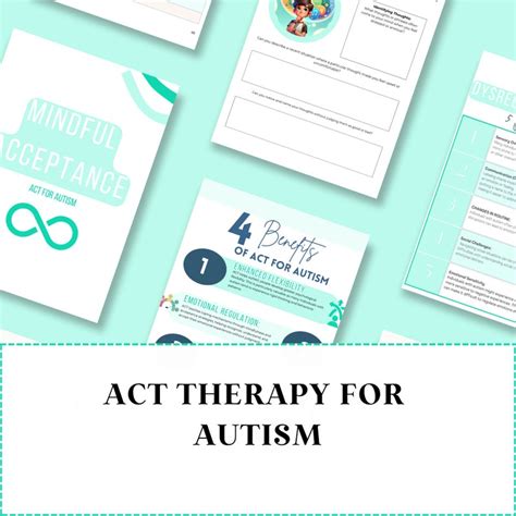 Act For Autism Autism Workbook Acceptance Commitment Therapy Bcba