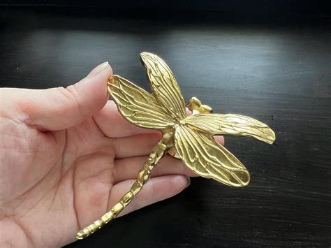Solid Brass Dragonfly Knobs Drawer Knobs Pulls Kitchen Cabinet Pulls Handle Exquisite Dresser