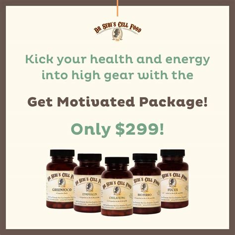 The Get Motivated Package Is Dr Sebis Cell Food Facebook