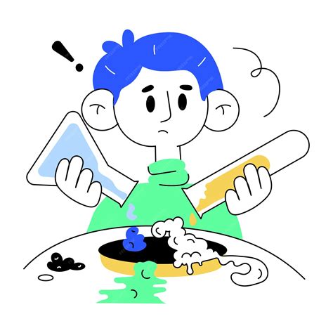 Premium Vector Latest Hand Drawn Illustration Of Experiment Fail