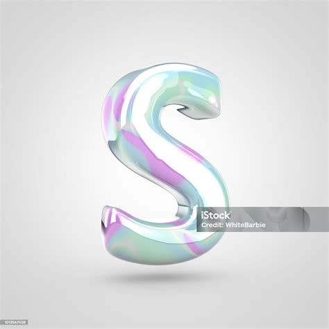 유니콘 피부 편지 대문자 S 흰색 배경에 고립 0명에 대한 스톡 사진 및 기타 이미지 0명 3차원 형태 녹색 Istock