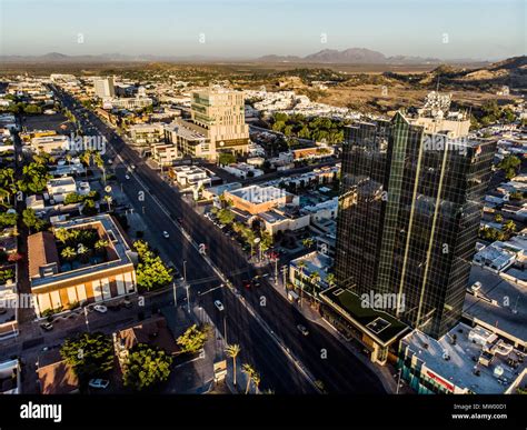 Aerial View Of The Tower Building Of Hermosillo Kino Boulevard And The