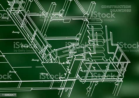 건물 금속 구조물 체적 구조 3d 디자인 3차원 형태에 대한 스톡 벡터 아트 및 기타 이미지 3차원 형태 개념 건물 외관