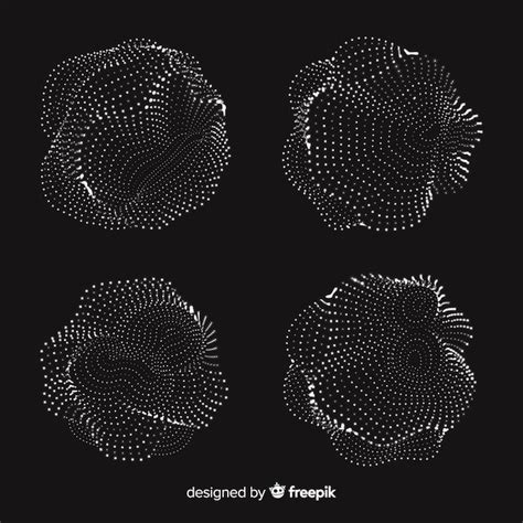 Free Vector Abstract Particle Shape Pack