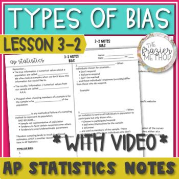 AP Statistics Notes WITH VIDEO Types Of Bias Sources Of Bias