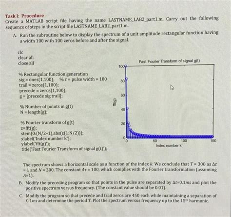 Solved Task I Procedure Treate A Matlab Script File Having