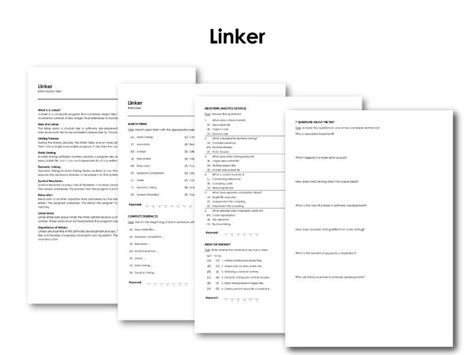 Linker Teaching Resources