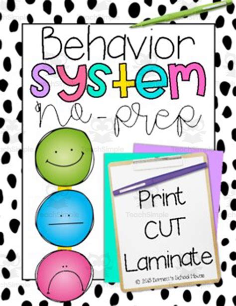 Behavior Chart Easy Prep Management System Plan And Manage Easily