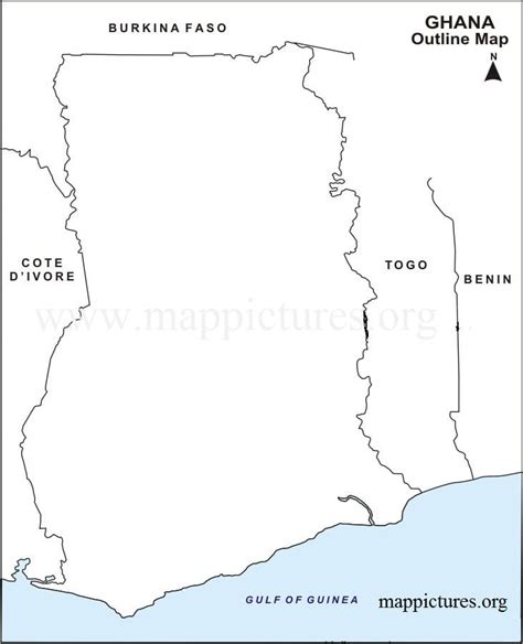 Ghana Map Outline Africa Maps Map Pictures