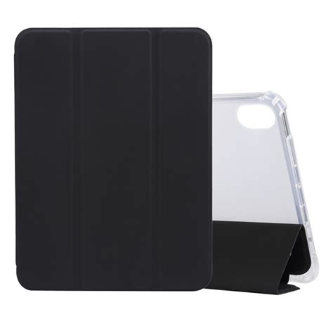 Ipad Mini 6 3 Folding Electric Pressed Skin Texture 수평 뒤집기 충격 방지 투명 Tpu