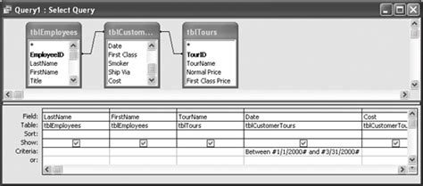 Creating A Multiple Table Query Ms Access