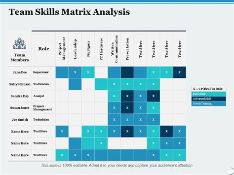 Team Skills Matrix Analysis Ppt PowerPoint Presentation Professional Pictures