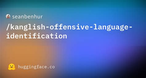 Seanbenhur Kanglish Offensive Language Identification At Main