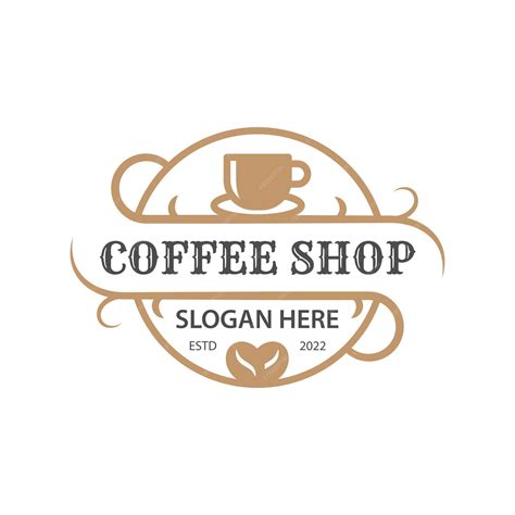 Logotipos Retro Vintage Y Diseño De Logotipo De Cafetería De Insignia