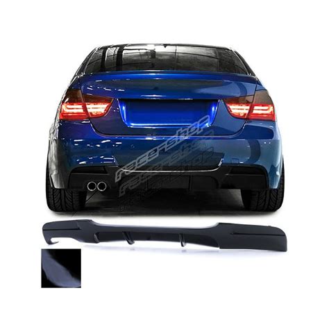 Rear Diffuser Double Pipe Performance Black Gloss Fits Bmw 3 Series E90