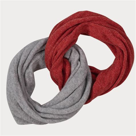 Red And Grey Cashmere Snood Uk