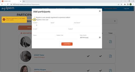 Adding A Participant Ipem